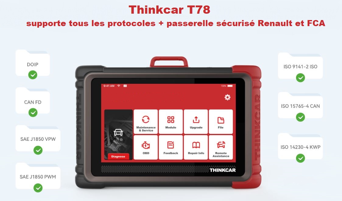 Valise diagnostic Thinkcar T78 EU